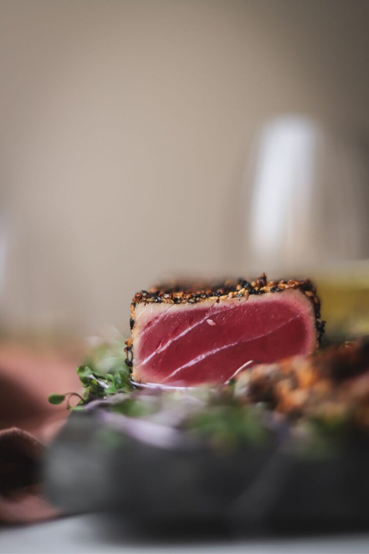 Seared Ahi Tuna with Sesame Crust - The Gourmet Bon Vivant