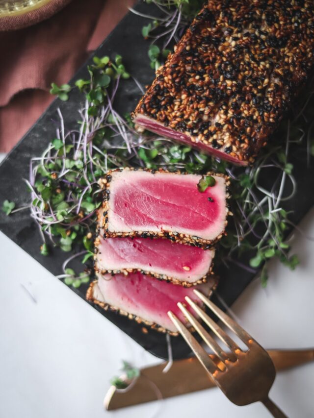 Sesame Seared Tuna Steak - The Gourmet Bon Vivant