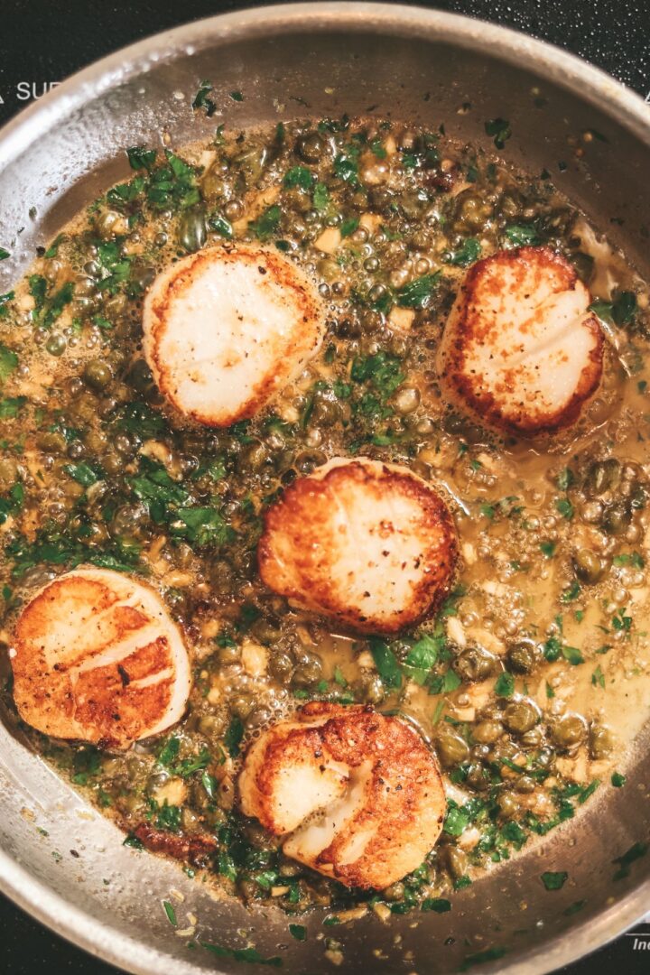 Seared Scallops with Lemon Butter and Capers