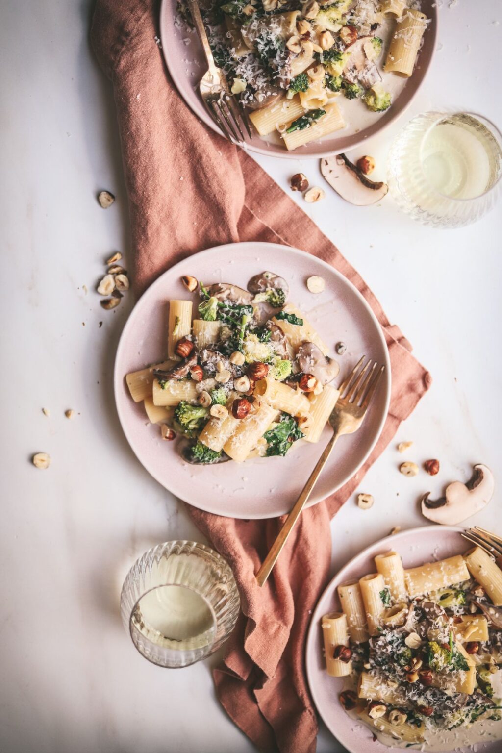 Creamy Vegetable Pasta with Toasted Hazelnuts