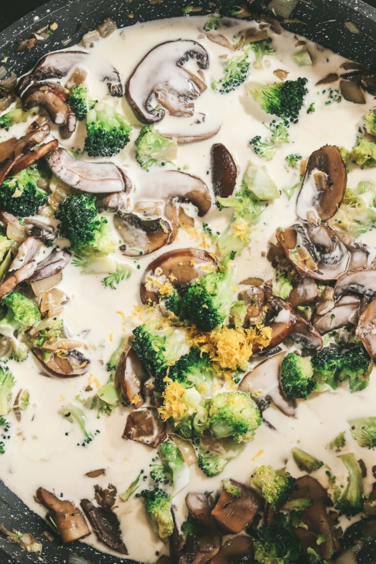 Creamy Vegetable Pasta with Toasted Hazelnuts