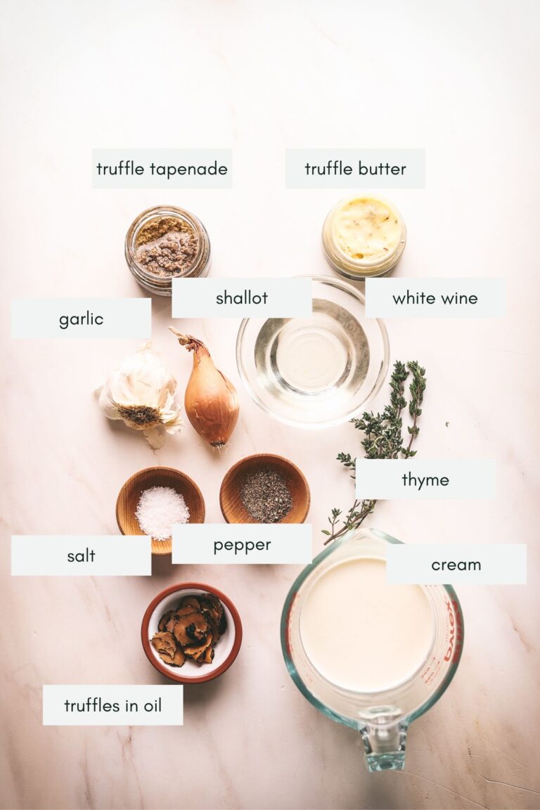 Black Truffled Pasta (with Creamy White Wine Sauce)
